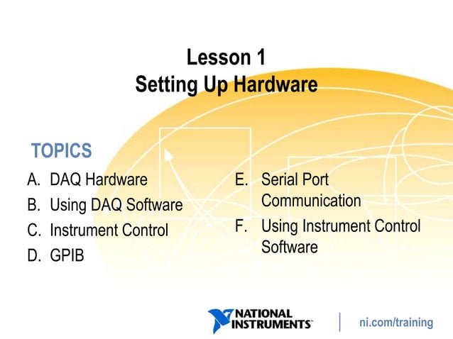 Lesson 1 - Setting Up Hardware.pptx