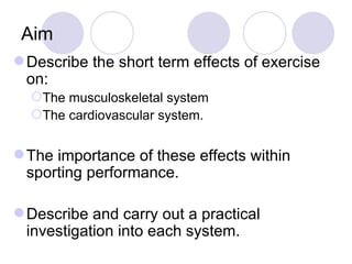 Lesson 1 short term effect (musculoskeletal) | PPT