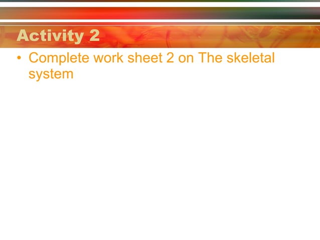 Lesson 1 skeletal system | PPT