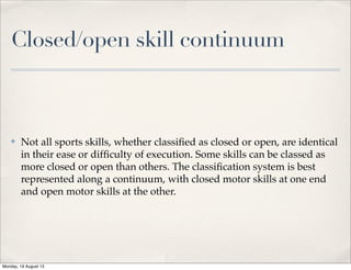 Lesson 1 skill learning principles | PDF | Sports