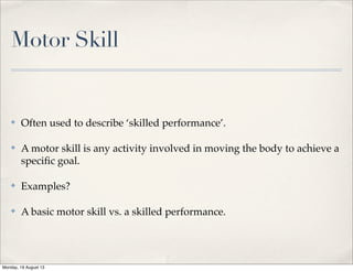 Lesson 1 skill learning principles | PDF