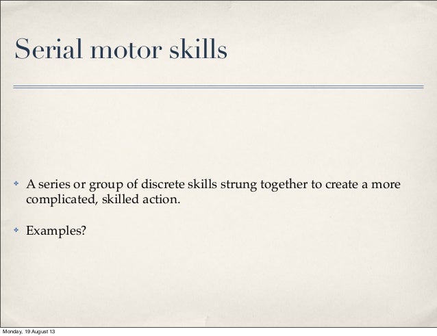 Lesson 1 skill learning principles