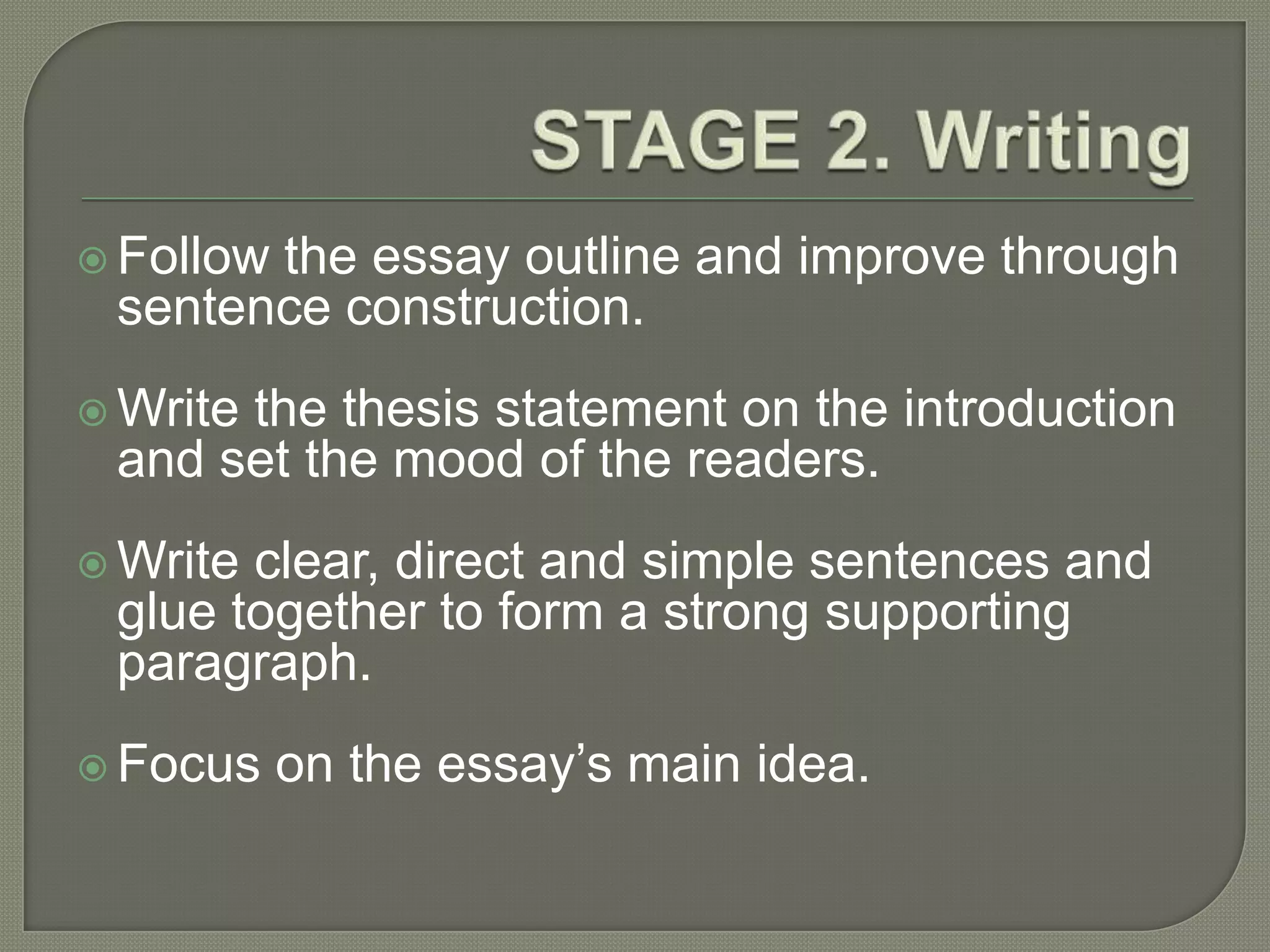Lesson 1 - Essay Structure | PPTX | Homework and Study | Education