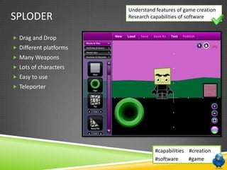 Unit 216 - Lesson 1 - Game Software | PPT