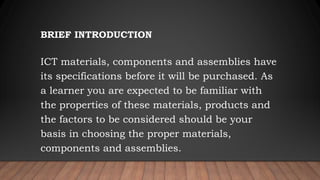 LESSON 1 - SPECIFICATION OF MATERIALS AND COMPONENTS.pptx