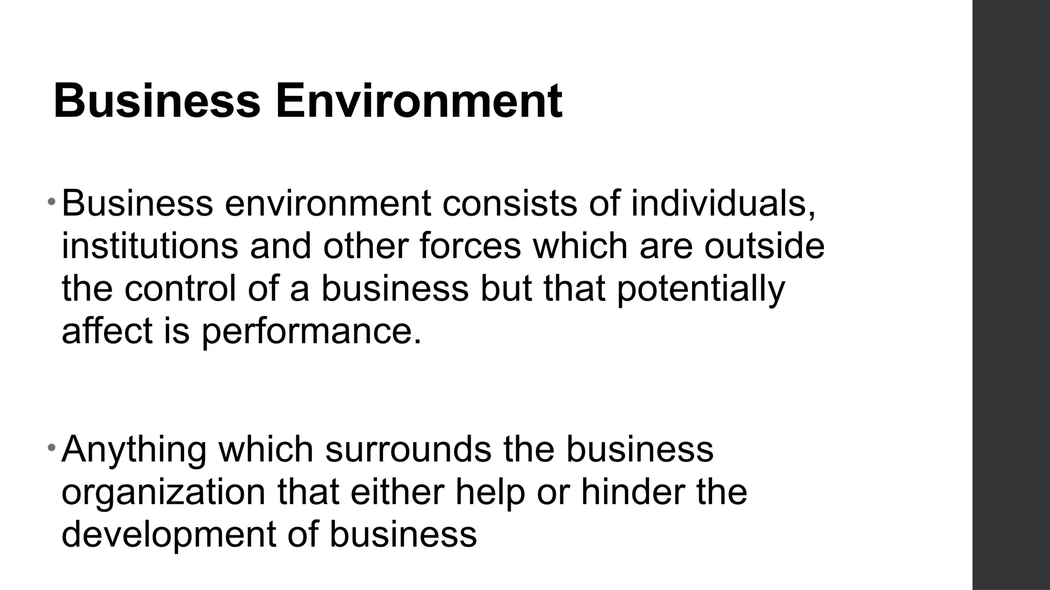The Business Environment and its types. Internal and external | PPT