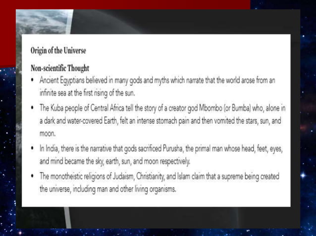 Lesson 1 the origin of the universe and solar system | PPT