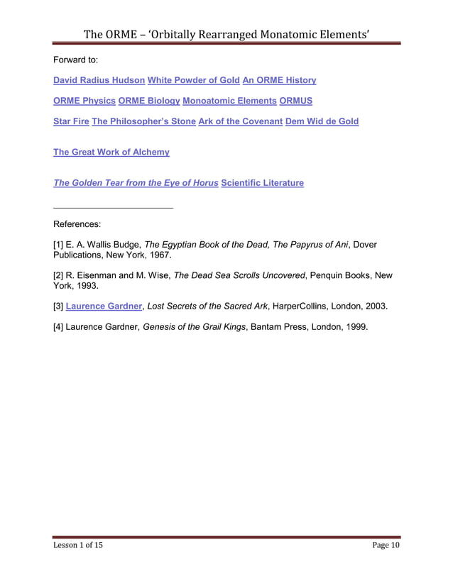 Lesson 1 Orbitally Re-Arranged Monoatomic Elements Explained | PDF ...