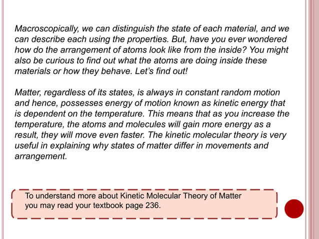Lesson 1 the particle nature of matter | PPTX