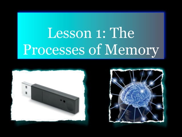 Lesson 1 the processes of memory 2012 (slideshare) | PPT