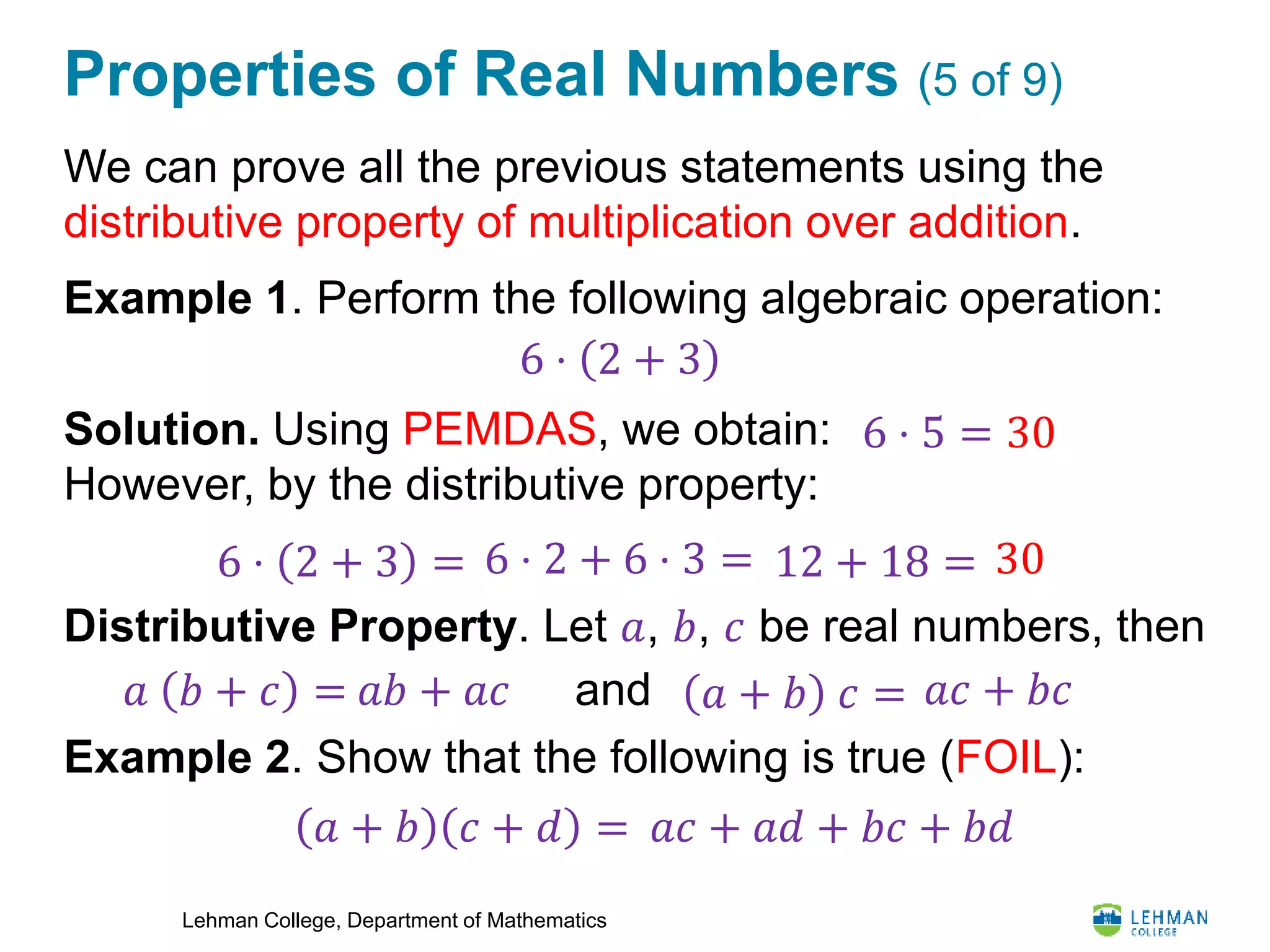 Lesson 1: The Real Number System | PPTX