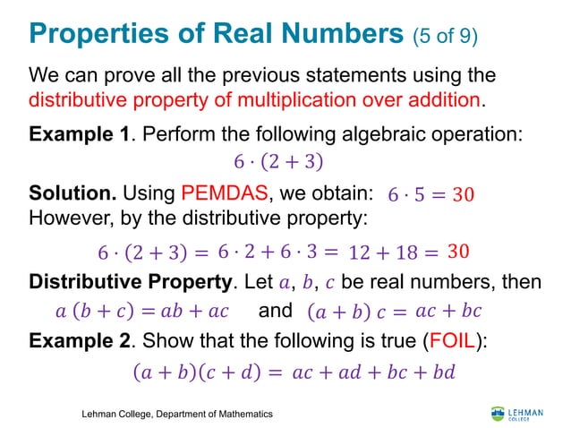 Lesson 1: The Real Number System | PPTX