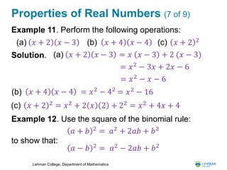 Lesson 1: The Real Number System | PPTX