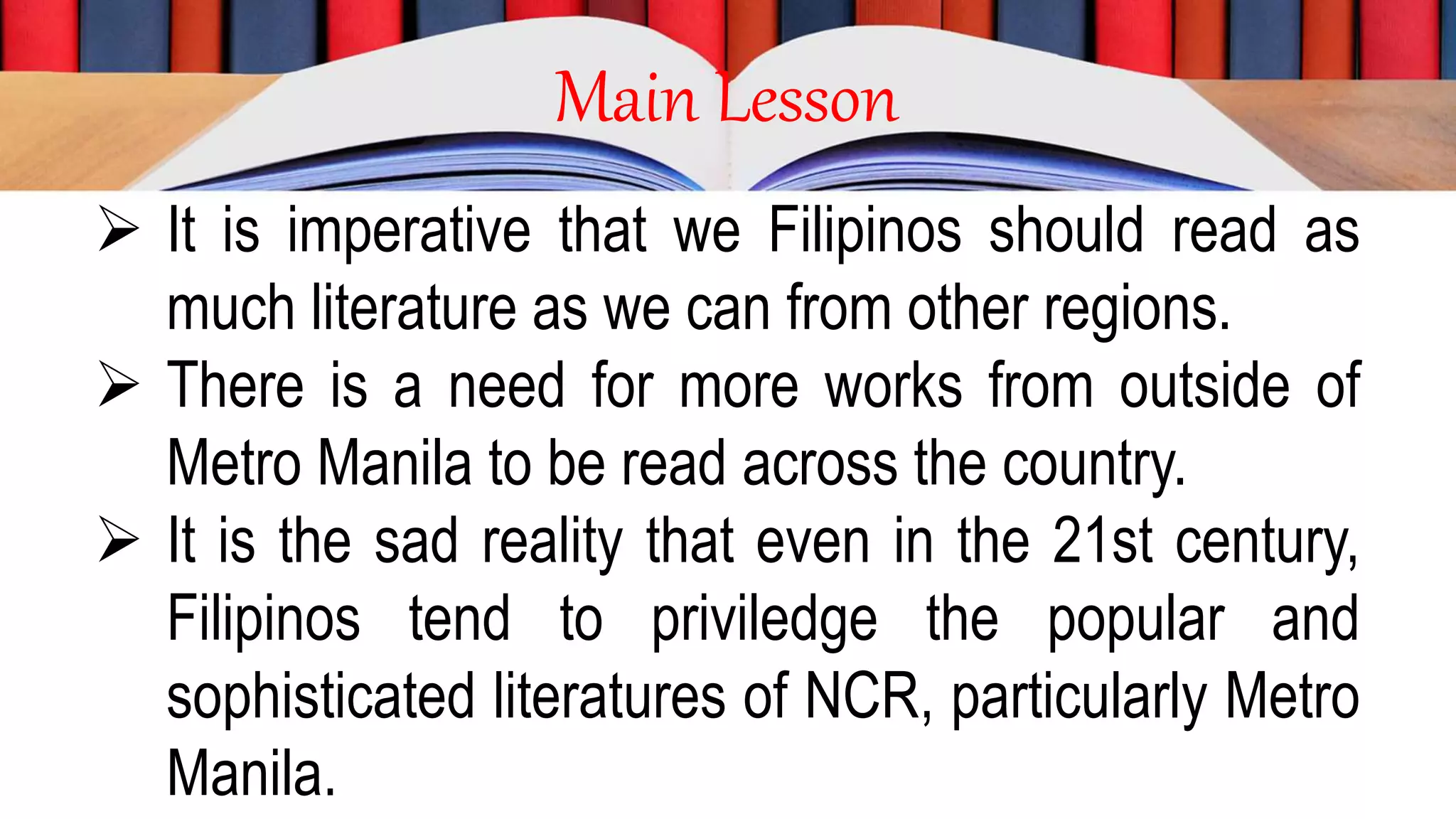 LESSON 1-THE REGIONAL APPROACH TO READING PHILIPPINE LITERATURE.pptx