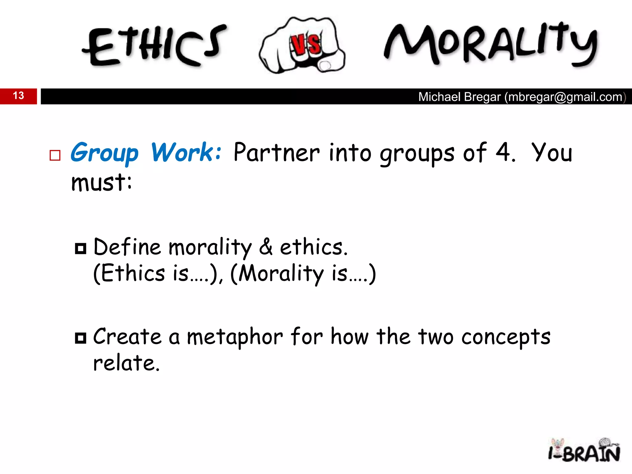 Lesson 1: Thinking about Ethics & Morality | PPTX