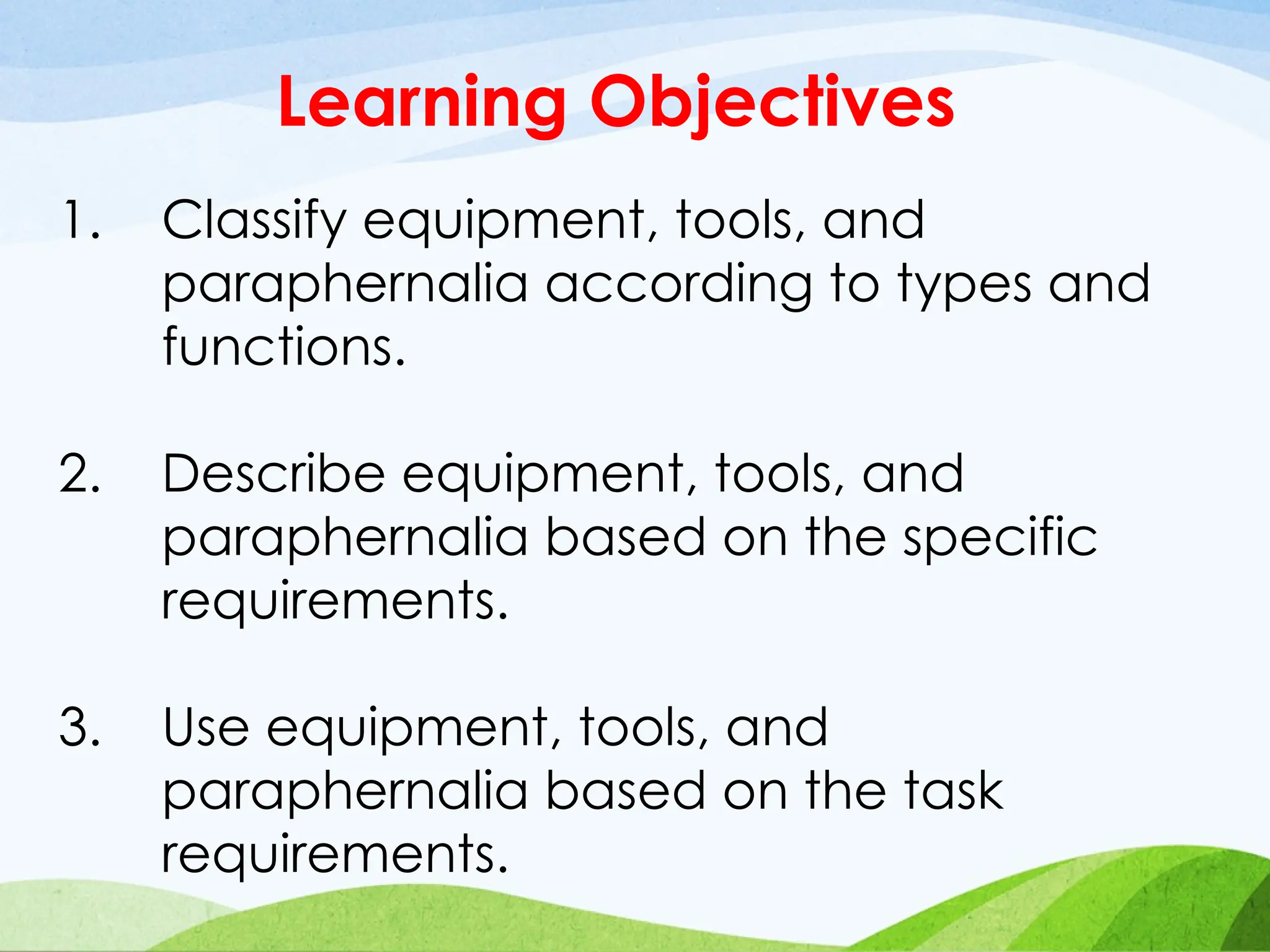 Lesson 1 - Tools and Equipment and Paraphernalia in Front Office.pptx