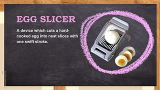 Cookery 10 Lesson 1: Tools, Utensils and Equipment Needed in Egg ...