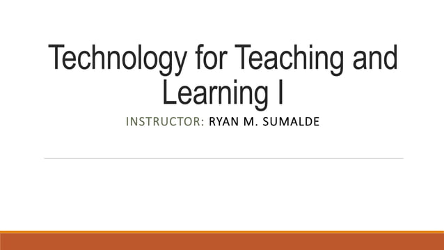 Teaching Tech Tools for LearningThis document discusses an introductory ...