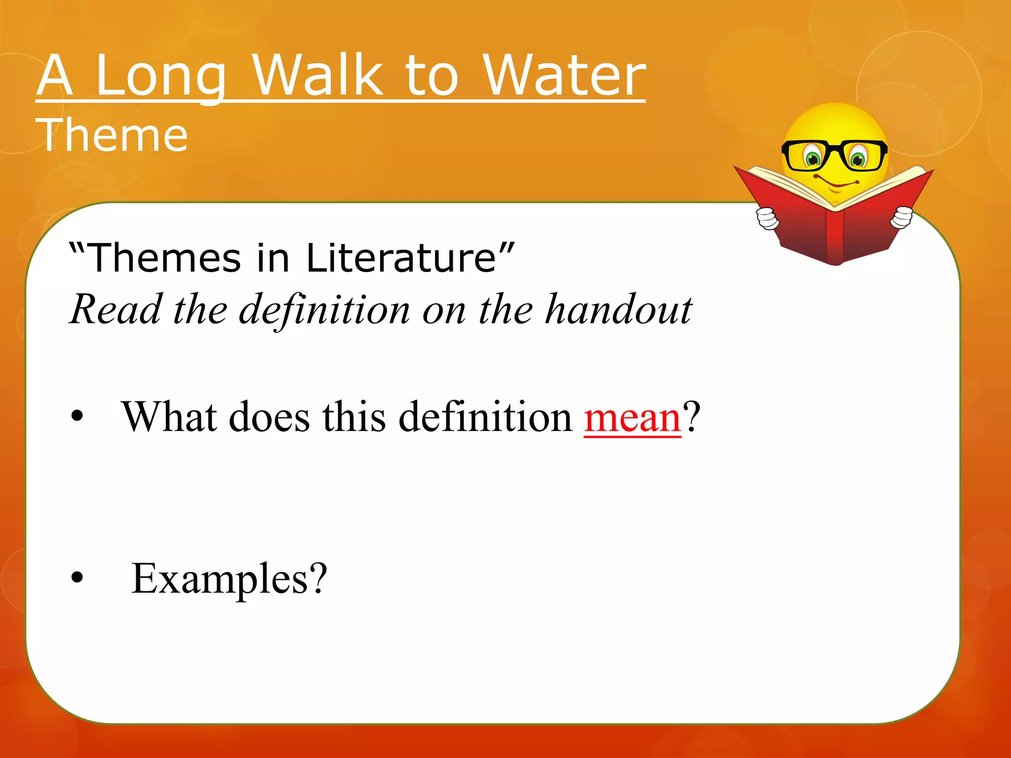A Long Walk to Water: Lesson1 unit2 | PPTX