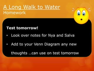 A Long Walk to Water: Lesson1 unit3 | PPTX