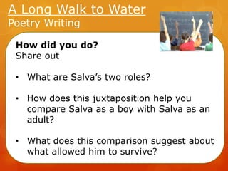 A Long Walk to Water: Lesson1 unit3 | PPTX