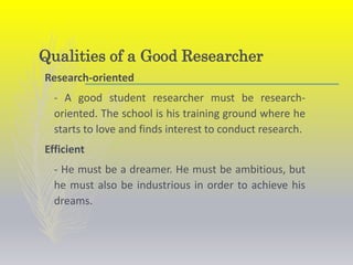 Lesson 1 values of research to man | PPT