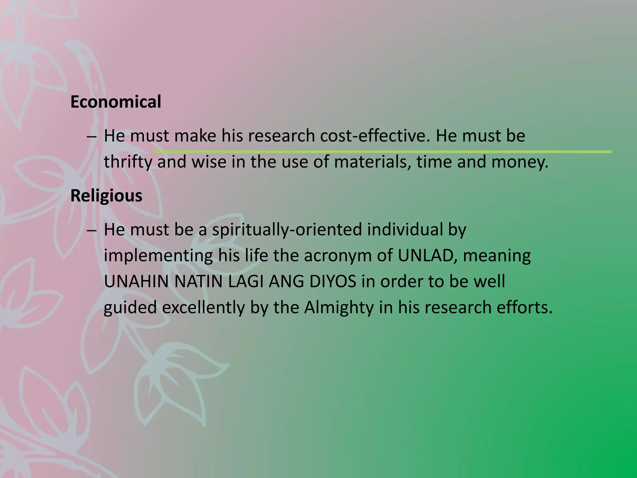 Lesson 1 values of research to man | PPTX