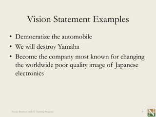 Lesson 1: Vision and Mission Statements | PPTX