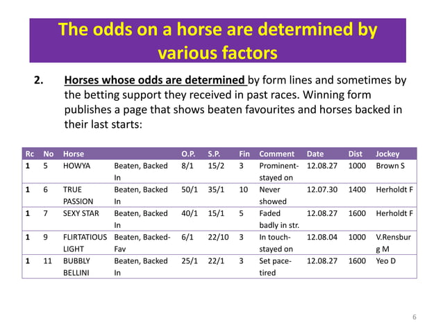 Lesson 1 what are odds | PPT