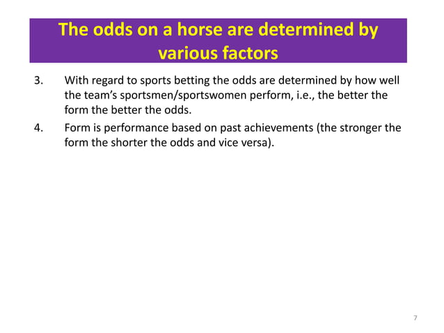 Lesson 1 what are odds | PPT