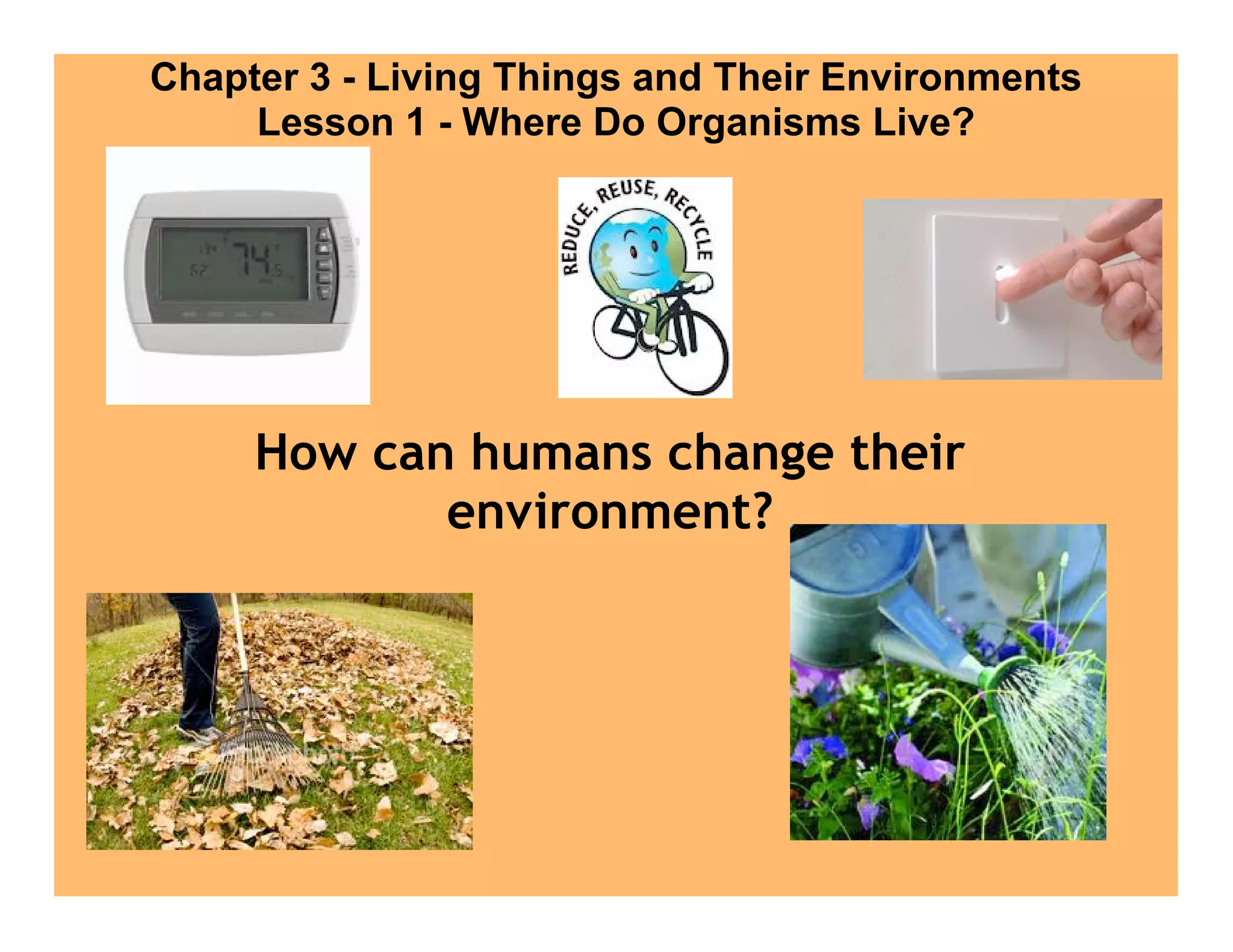 Lesson 1 where do organisms live | PDF