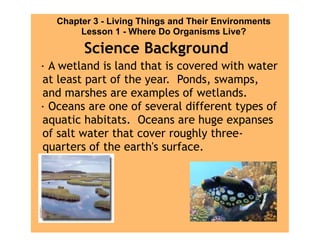 Lesson 1 where do organisms live | PDF