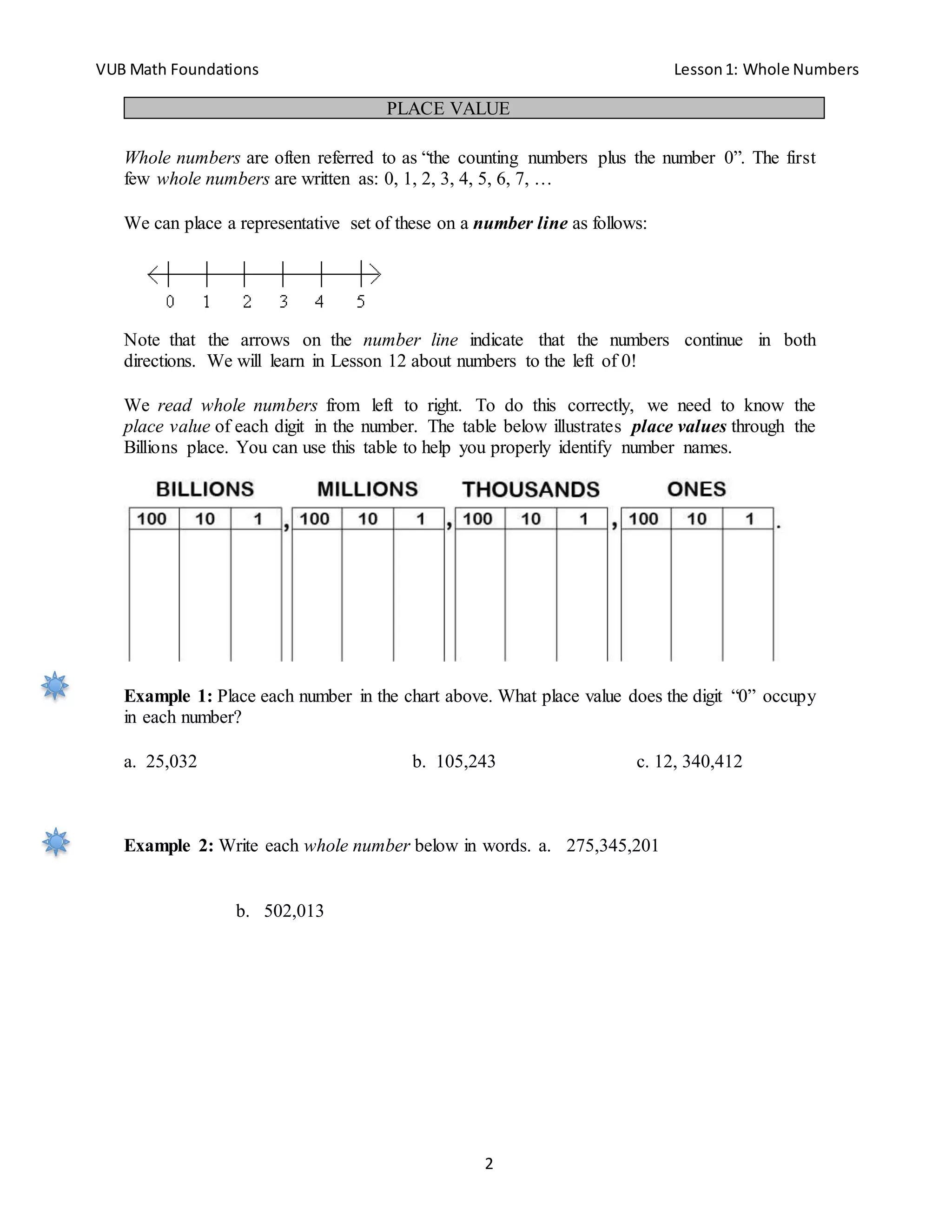 Lesson 1 Whole Numbers | DOCX