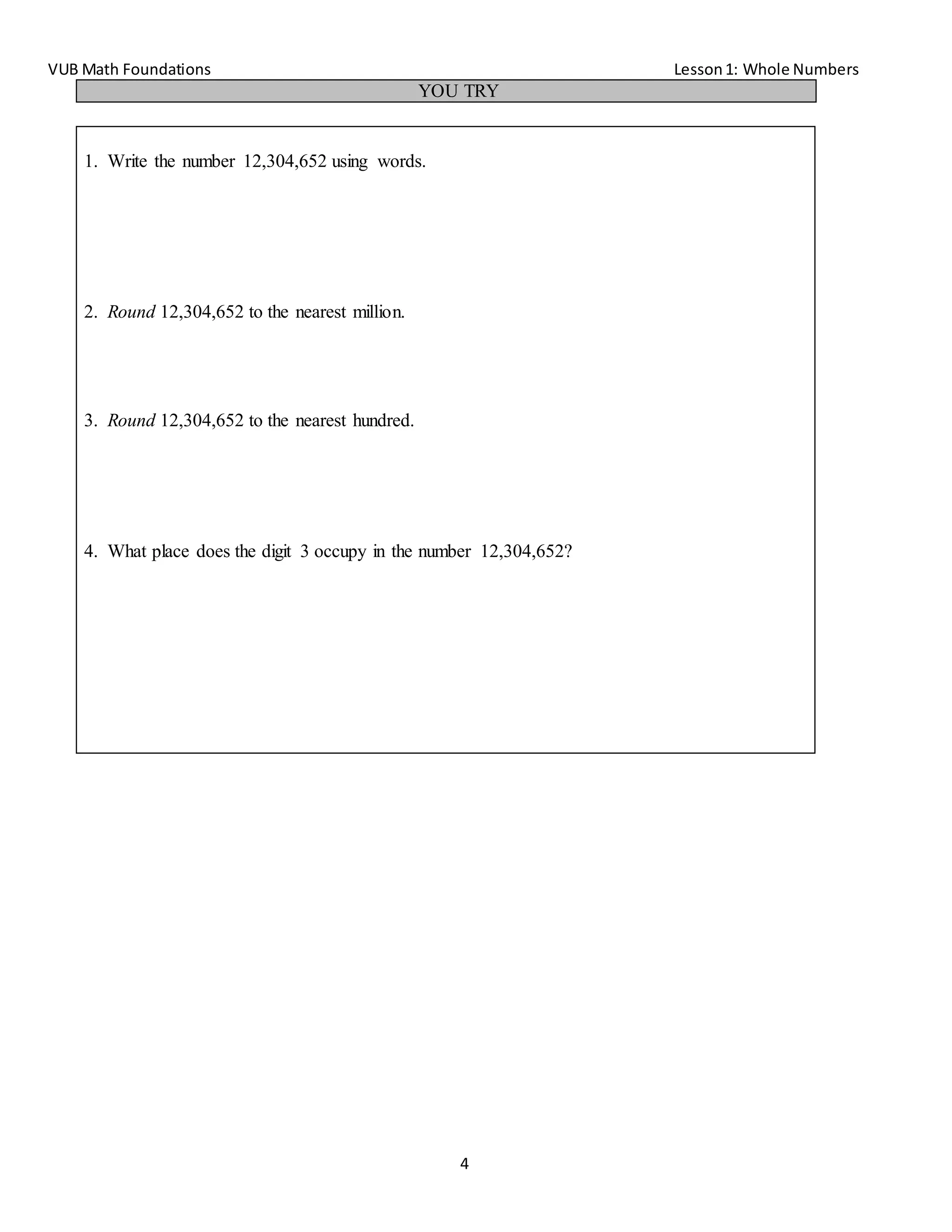 Lesson 1 Whole Numbers | DOCX