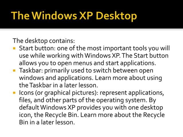 Lesson1 windows xp | PPT