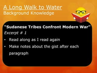 A Long Walk to Water - Lssn 10 | PPT