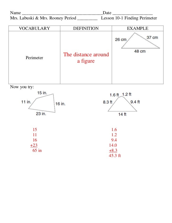Lesson 10 1 perimeter