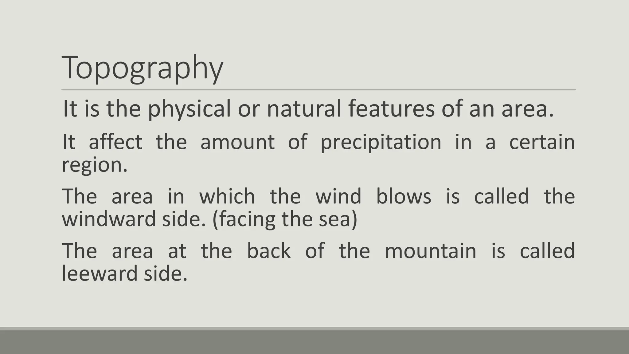 Science 9 Quarter 3 Lesson 10: Explain how topography affects climate ...