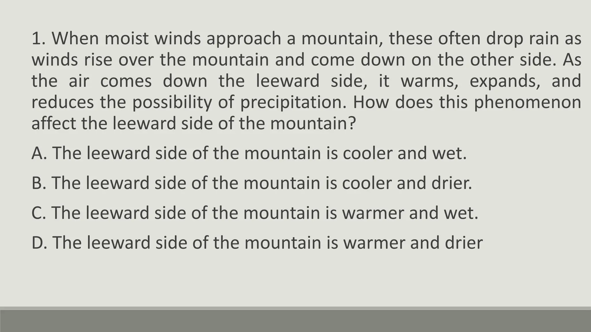 Science 9 Quarter 3 Lesson 10: Explain how topography affects climate ...