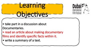 A presentation on films and media topics | PPT