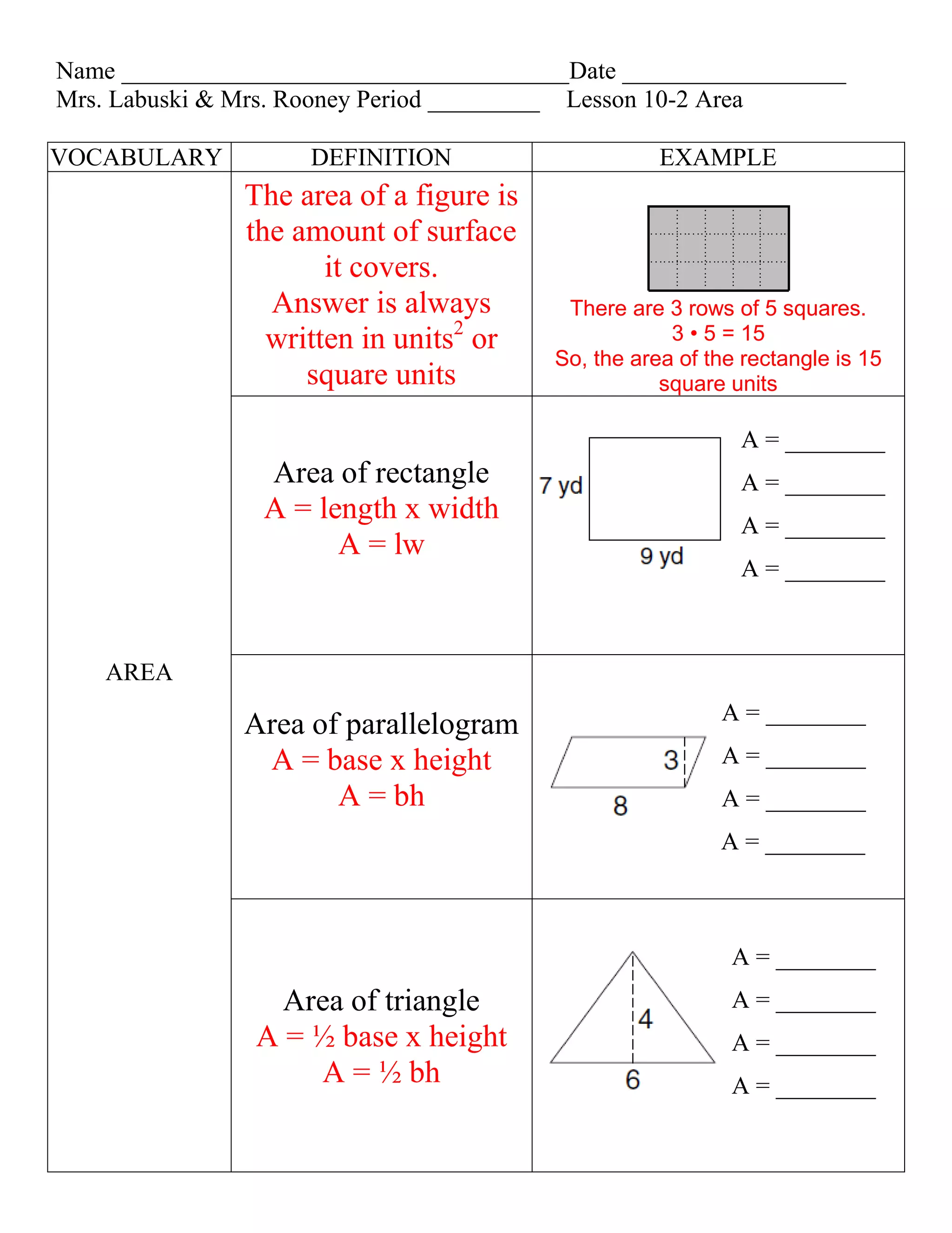 Lesson 10 2 area | DOCX