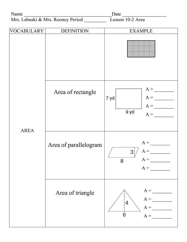 Lesson 10 2 area | DOCX