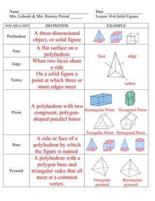 Lesson 10 6 solid figures | PDF
