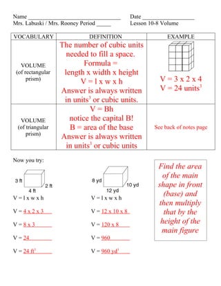 Lesson 10 8 volume | PDF