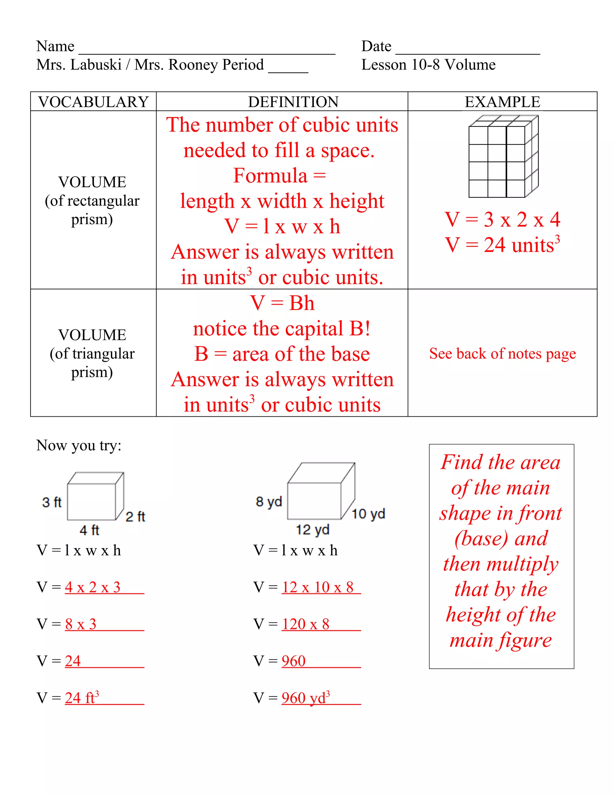 Lesson 10 8 volume | PDF