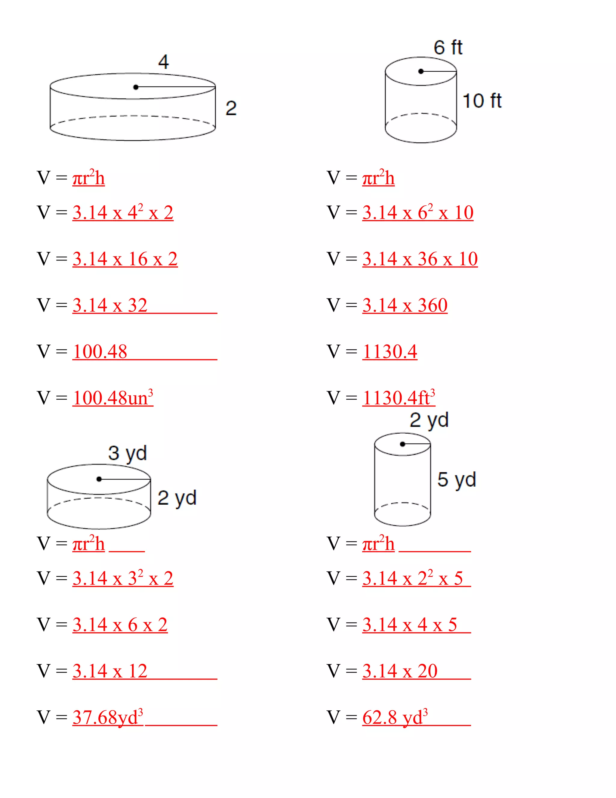 Lesson 10 9 volume of cylinder | DOC