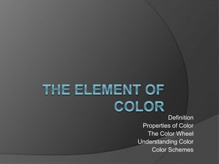 Lesson 10 a understanding color | PPTX | Chemistry | Science