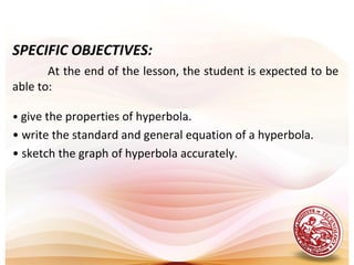 Lesson 10 conic sections - hyperbola | PPT
