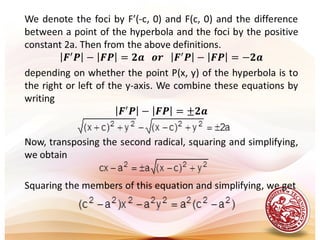 Lesson 10 conic sections - hyperbola | PPT