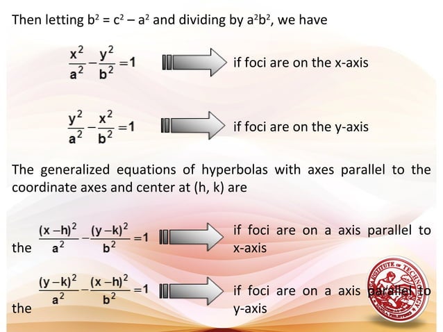 Lesson 10 conic sections - hyperbola | PPT